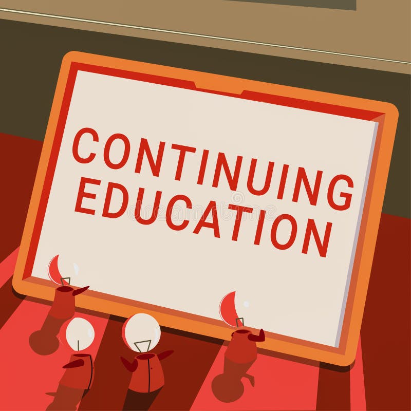 Text Caption Presenting Continuing Education. Business Overview ...