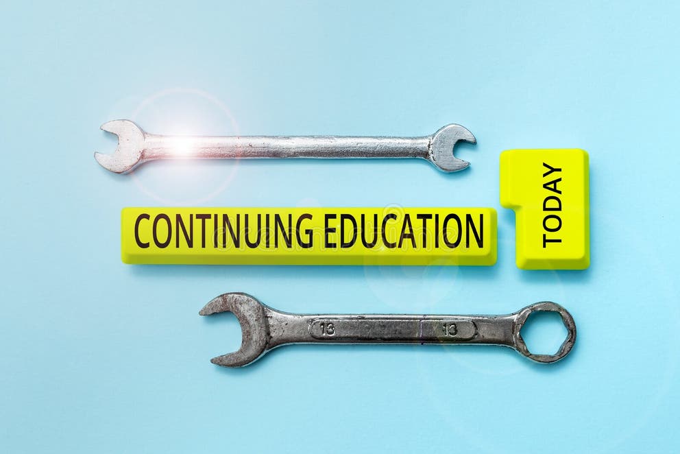 Text Caption Presenting Continuing Education. Business Overview ...