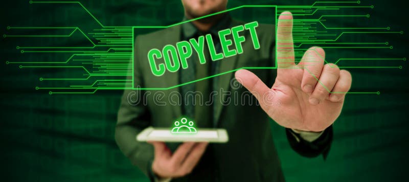 Text Caption Presenting Copyleft. Business Overview the Right To Freely ...