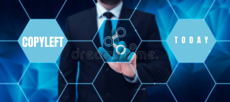 Text Caption Presenting Copyleft. Word for the Right To Freely Use ...