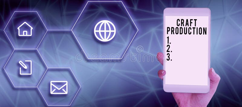 Text Caption Presenting Craft Production. Business Overview Process of ...