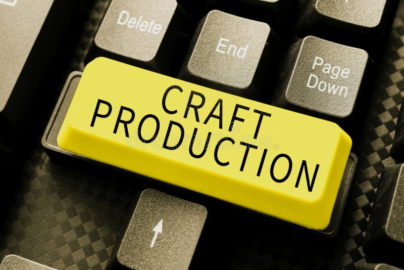 Text Caption Presenting Craft Production. Business Overview Providing ...
