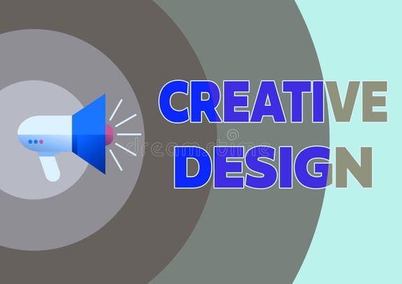 Text Caption Presenting Creative Design. Word Written on a Visual ...