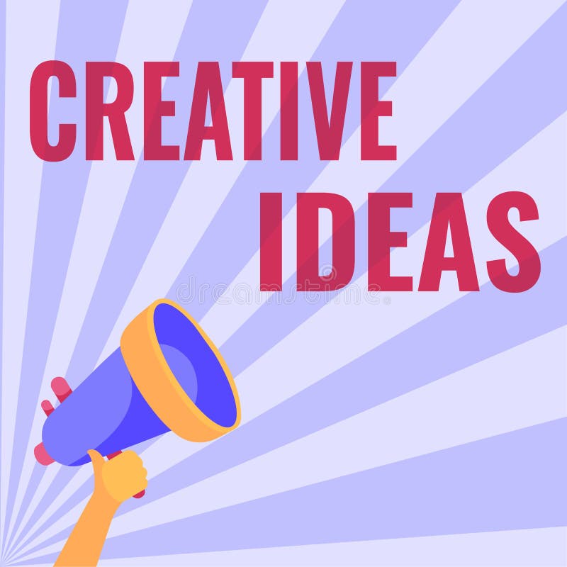 Text Caption Presenting Creative Ideas. Concept Meaning Unique Strategy ...