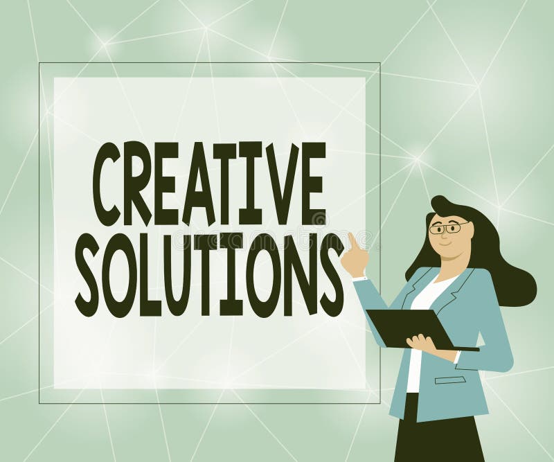 Text Caption Presenting Creative Solutions. Business Approach Original ...