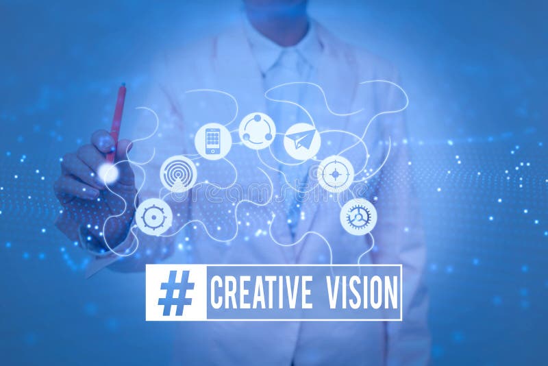 Text Caption Presenting Creative Vision. Internet Concept Process of ...