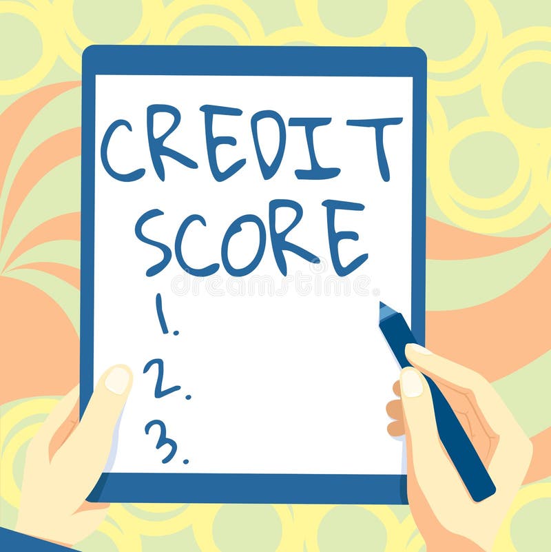 Text Caption Presenting Credit Score. Internet Concept Numerical ...