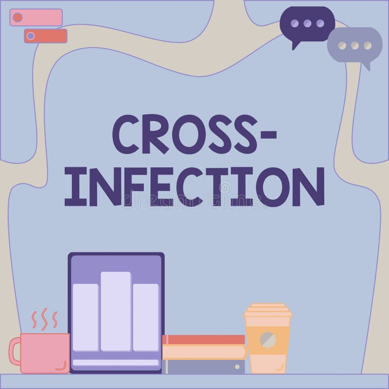 Text Caption Presenting Cross Infection. Internet Concept ...