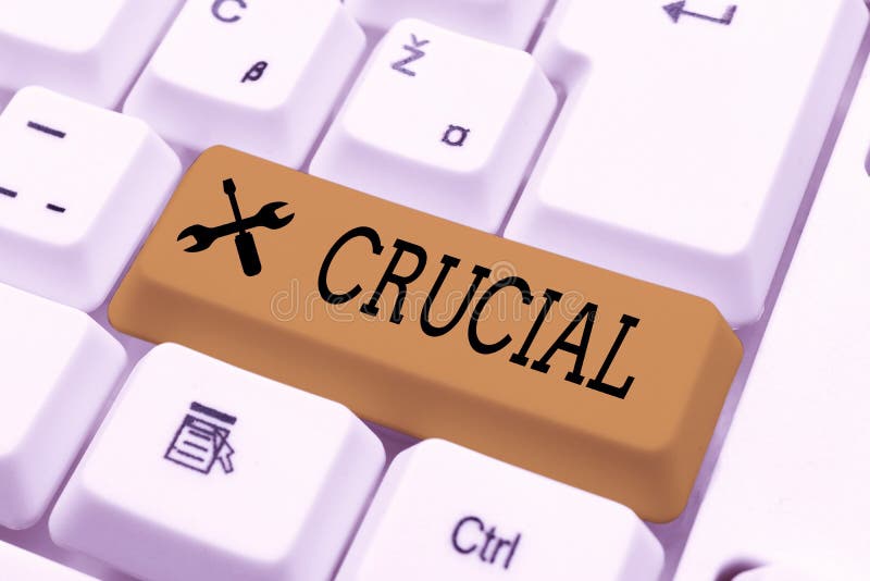 Text Caption Presenting Crucial. Word Written on Critical Especially in ...