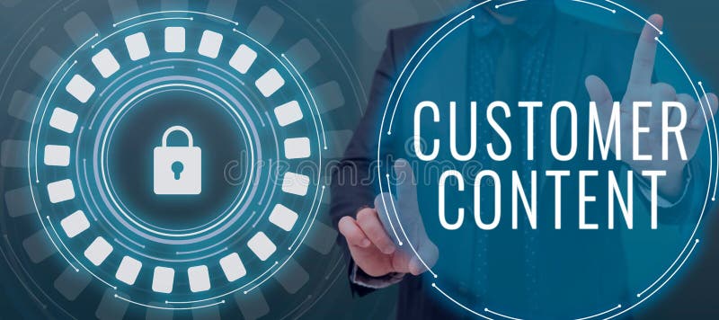 Text Caption Presenting Customer Content. Concept Meaning Content ...
