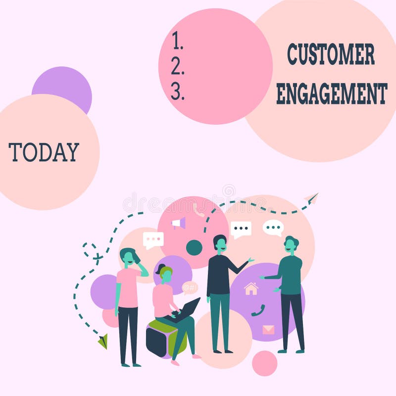 Text Caption Presenting Customer Engagement. Concept Meaning the ...