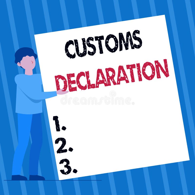 Conceptual Display Customs Declaration. Business Showcase Official ...