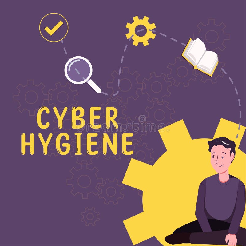 Text Caption Presenting Cyber Hygiene. Concept Meaning Steps that ...