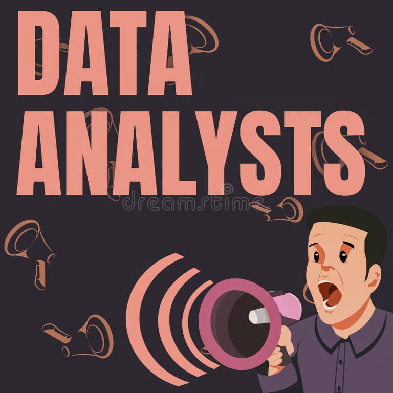 Text Showing Inspiration Data Analysts. Conceptual Photo Programmer Design and Create Report ...