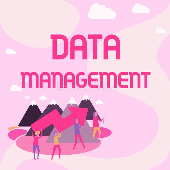 Hand Writing Sign Data Management. Business Approach the Practice of ...