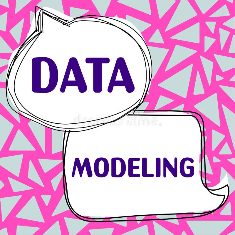 Text Caption Presenting Data Modeling. Business Idea Process of ...