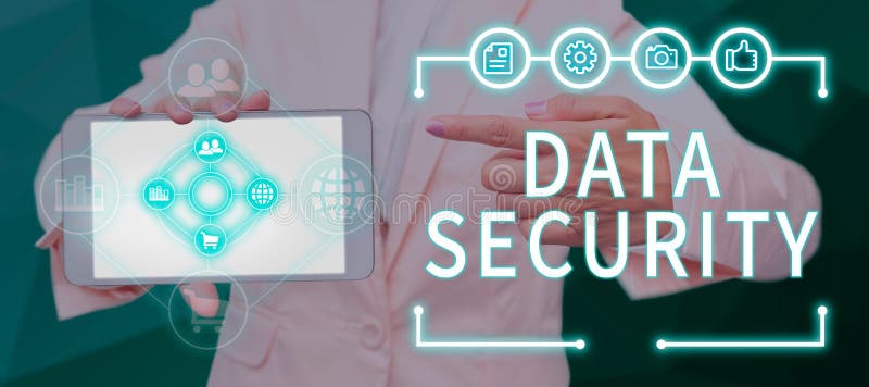 Text Caption Presenting Data Security. Business Concept Confidentiality ...