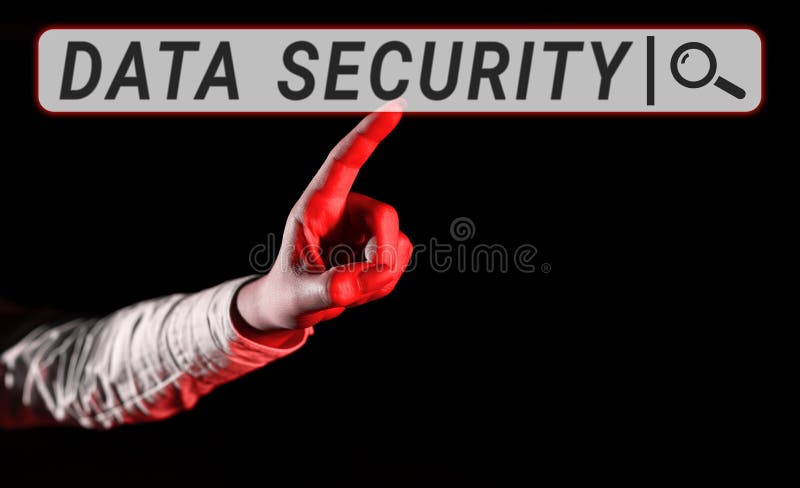 Text Caption Presenting Data Security. Internet Concept Confidentiality ...