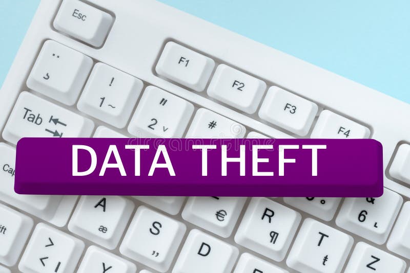 Text Caption Presenting Data Theft. Business Overview Illegal Transfer ...