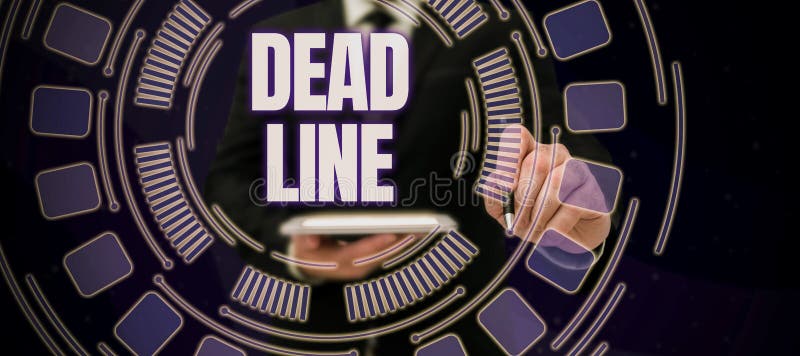 Text Caption Presenting Dead Line. Concept Meaning Period of Time by ...