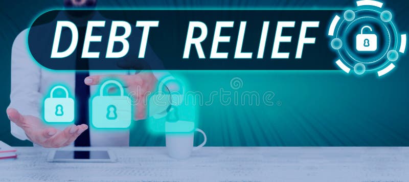 Text Caption Presenting Debt Relief. Word Written on Partial or Total ... Text Caption Presenting Debt Relief. Word Written on Partial or Total ...