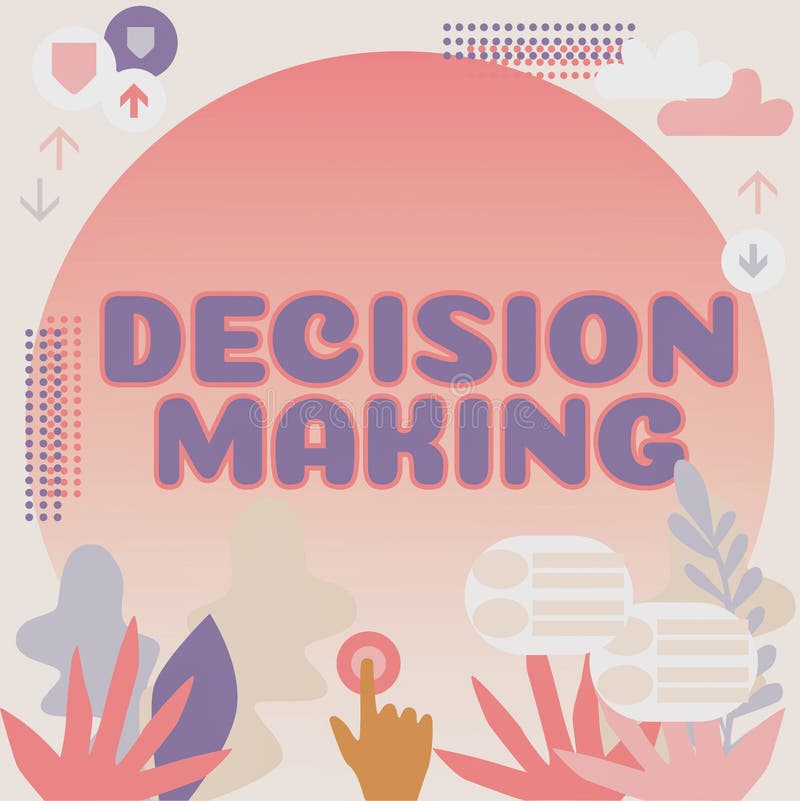 Text Caption Presenting Decision Making. Business Idea Process of ...