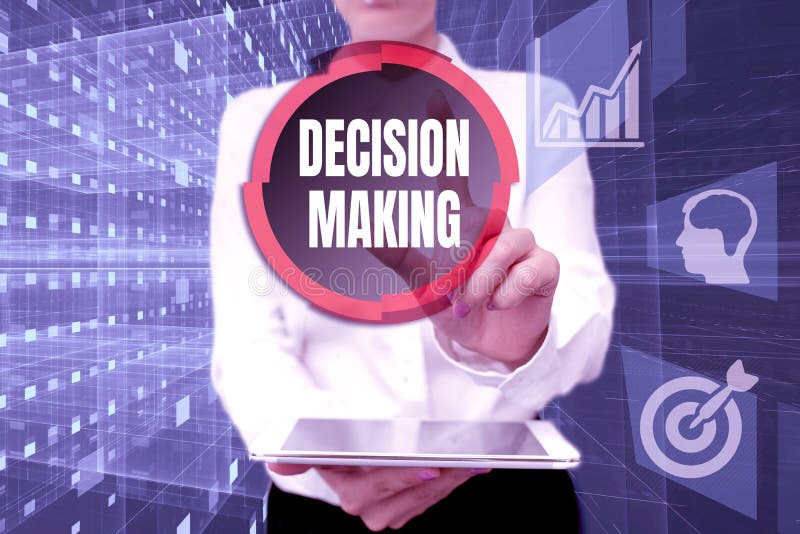 Writing Displaying Text Decision Making. Business Idea Process of ...