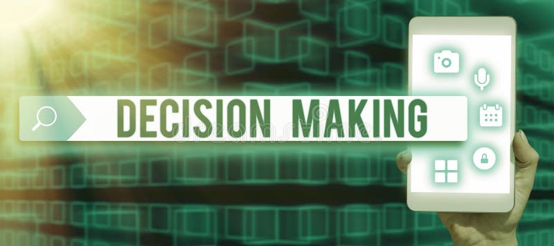 Text Caption Presenting Decision MakingThe Act of Deciding between Two ...