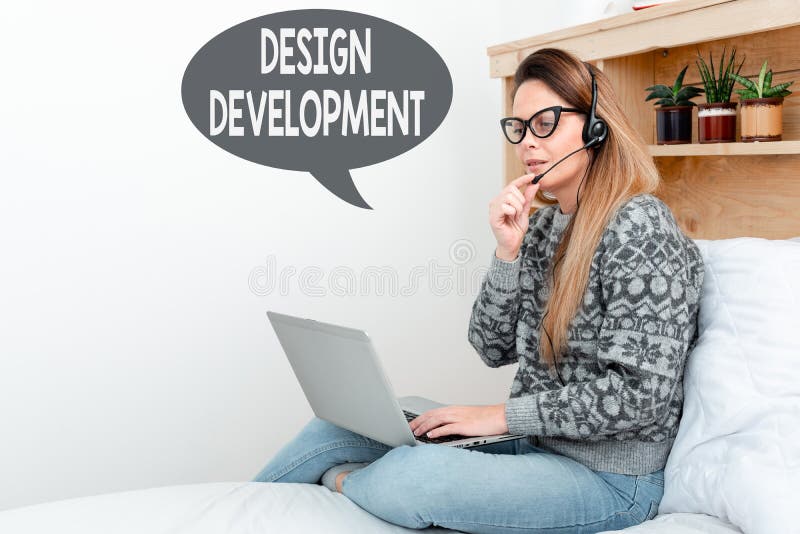 Text Caption Presenting Design Development. Business Idea Technical Aspects of Materials and ...