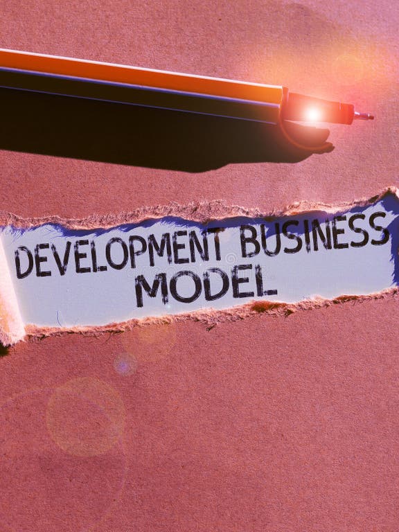 Text Caption Presenting Development Business Model. Business Idea ...