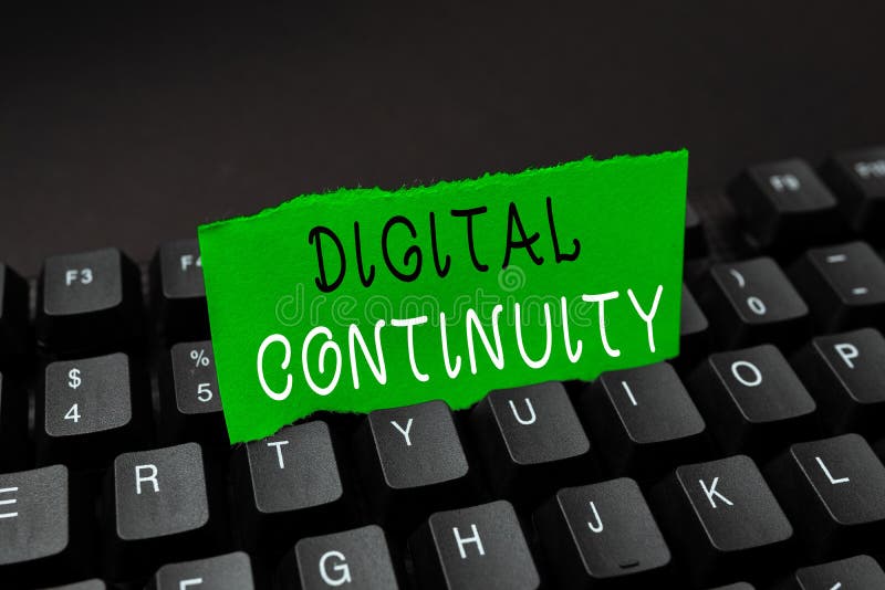 Text Caption Presenting Digital Continuity. Internet Concept Ability To ...