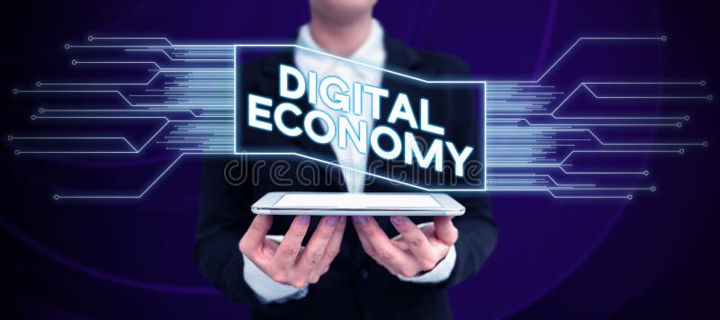 Text Caption Presenting Digital Economy. Business Concept Economic ...