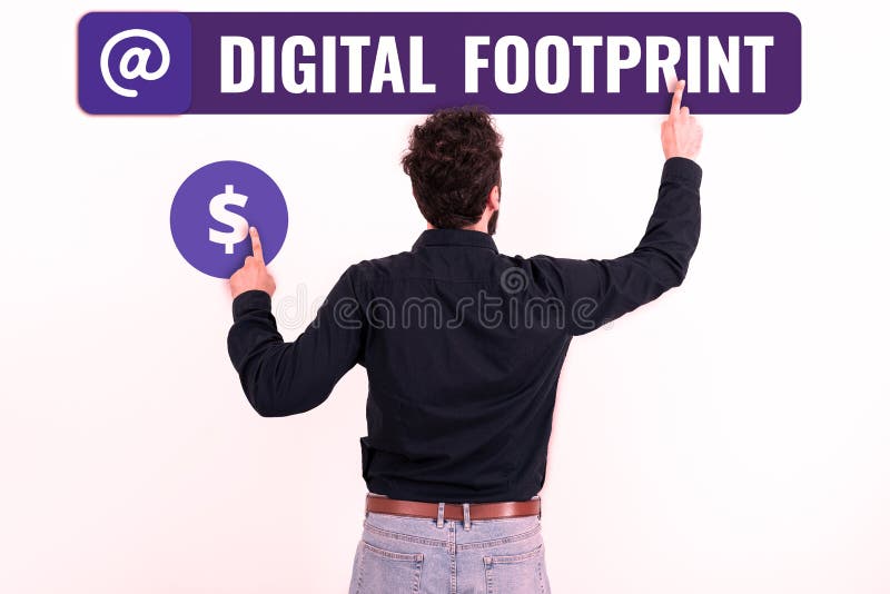 Handwriting Text Digital Footprint. Business Overview Uses Digital ...