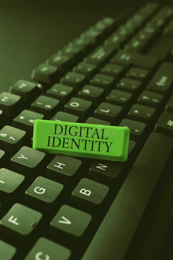 Text Caption Presenting Digital Identity. Business Concept Information ...