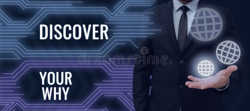 Text Caption Presenting Discover Your Why. Business Approach Knowing ...