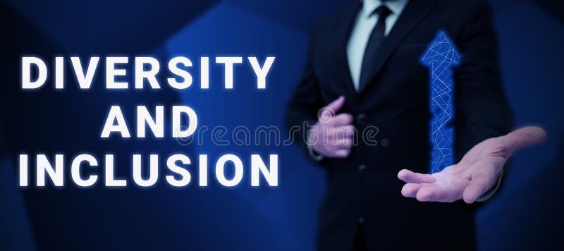 Text Caption Presenting Diversity and Inclusion. Business Approach ...
