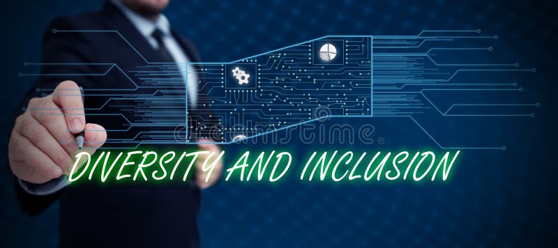 Text Caption Presenting Diversity and Inclusion. Business Approach ...