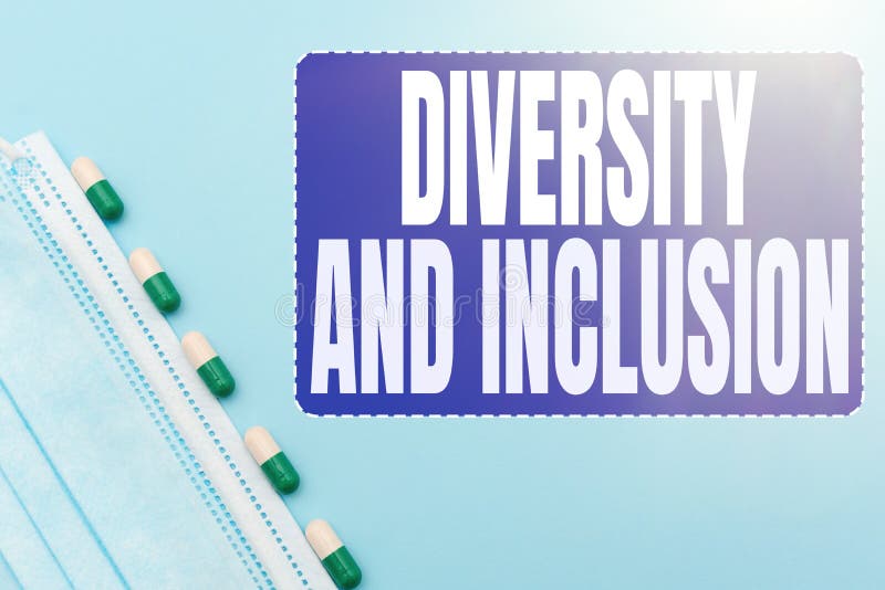 Text Caption Presenting Diversity and Inclusion. Word Written on Range ...