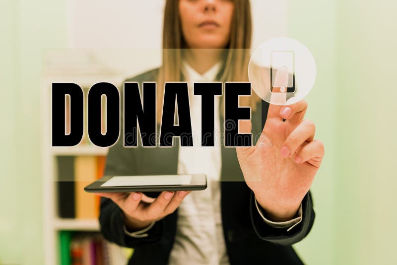 Text Caption Presenting Donate. Business Approach Gift for Charity To ... Text Caption Presenting Donate. Business Approach Gift for Charity To ...