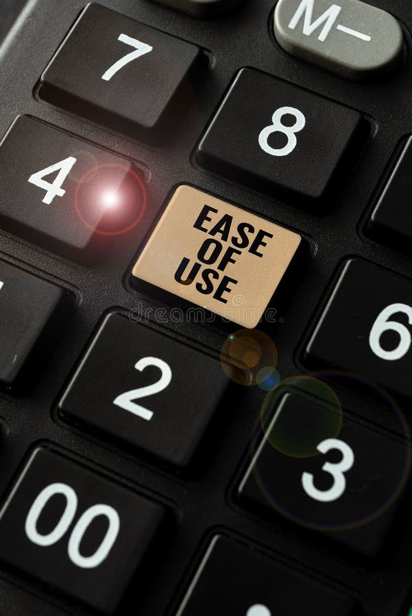 Text Caption Presenting Ease of Use. Business Concept User Friendly ...