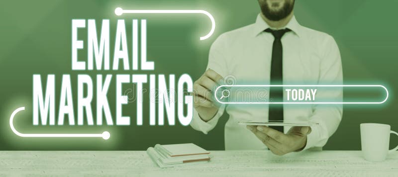 Text Caption Presenting Email MarketingSending a Commercial Message To ...