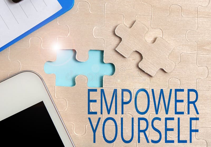 Handwriting Text Empower Yourself. Concept Meaning Taking Control of ...