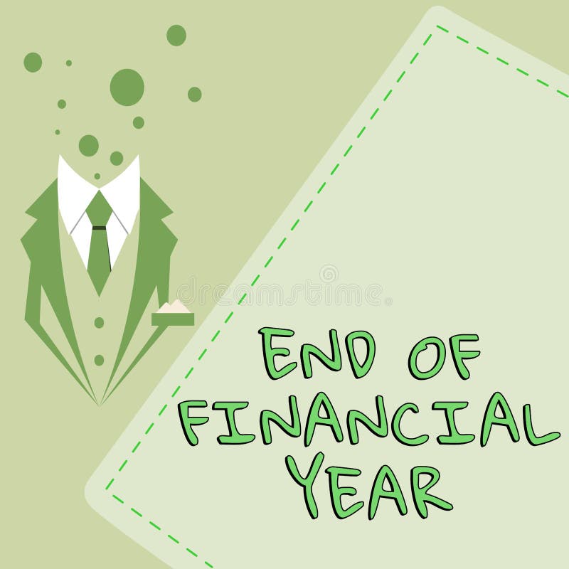 Text Caption Presenting End of Financial Year. Business Overview Revise ...