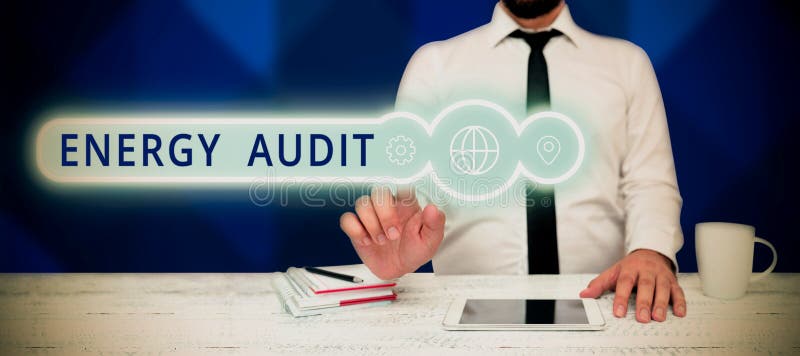 Text Caption Presenting Energy Audit. Business Showcase Assessment of ... Text Caption Presenting Energy Audit. Business Showcase Assessment of ...