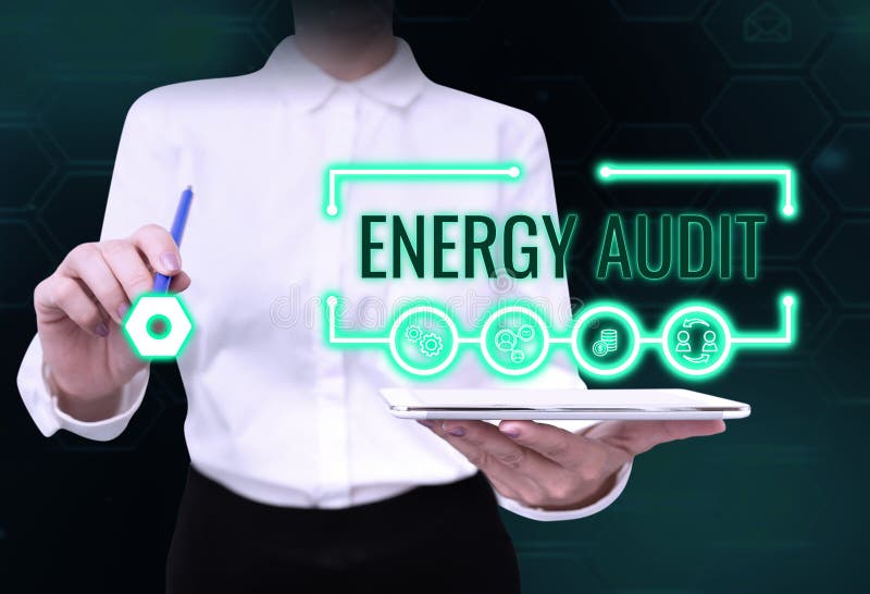 Text Caption Presenting Energy Audit. Concept Meaning Assessment of the ...