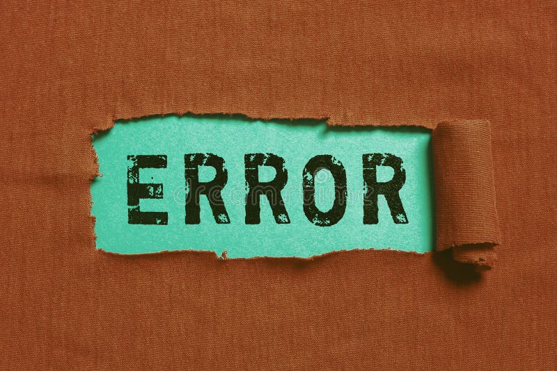 Text Caption Presenting Error. Business Approach Mistake Condition of ...