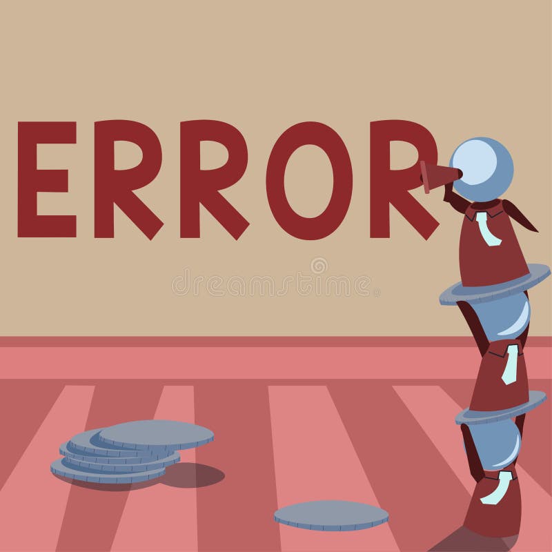 Text Caption Presenting Error. Word for Failure or in Deviation from ...