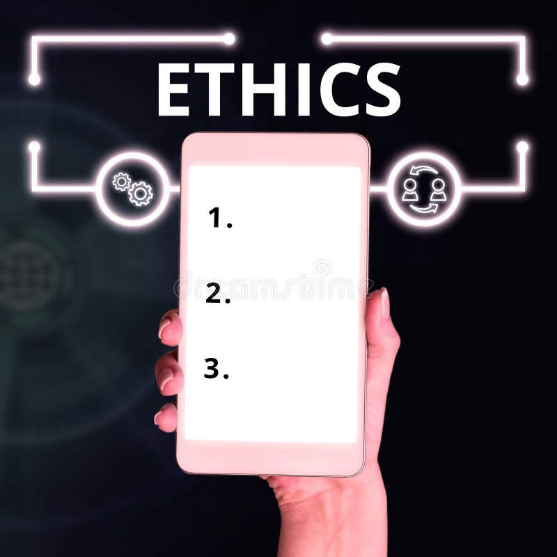 Text Caption Presenting Ethics. Concept Meaning Moral Principles that ...