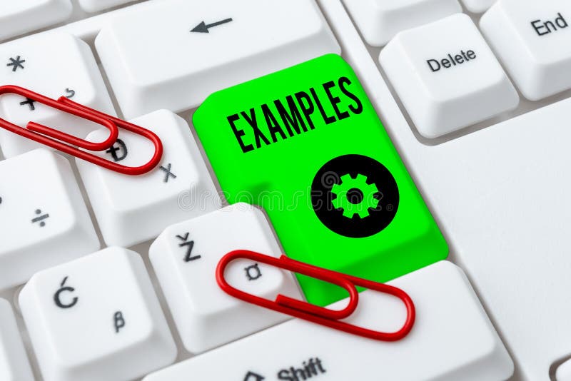 Text Sign Showing Examples. Business Concept Photo Sample Model To ...