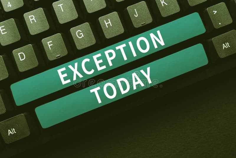 Text Caption Presenting Exception. Business Concept Person or Thing ...